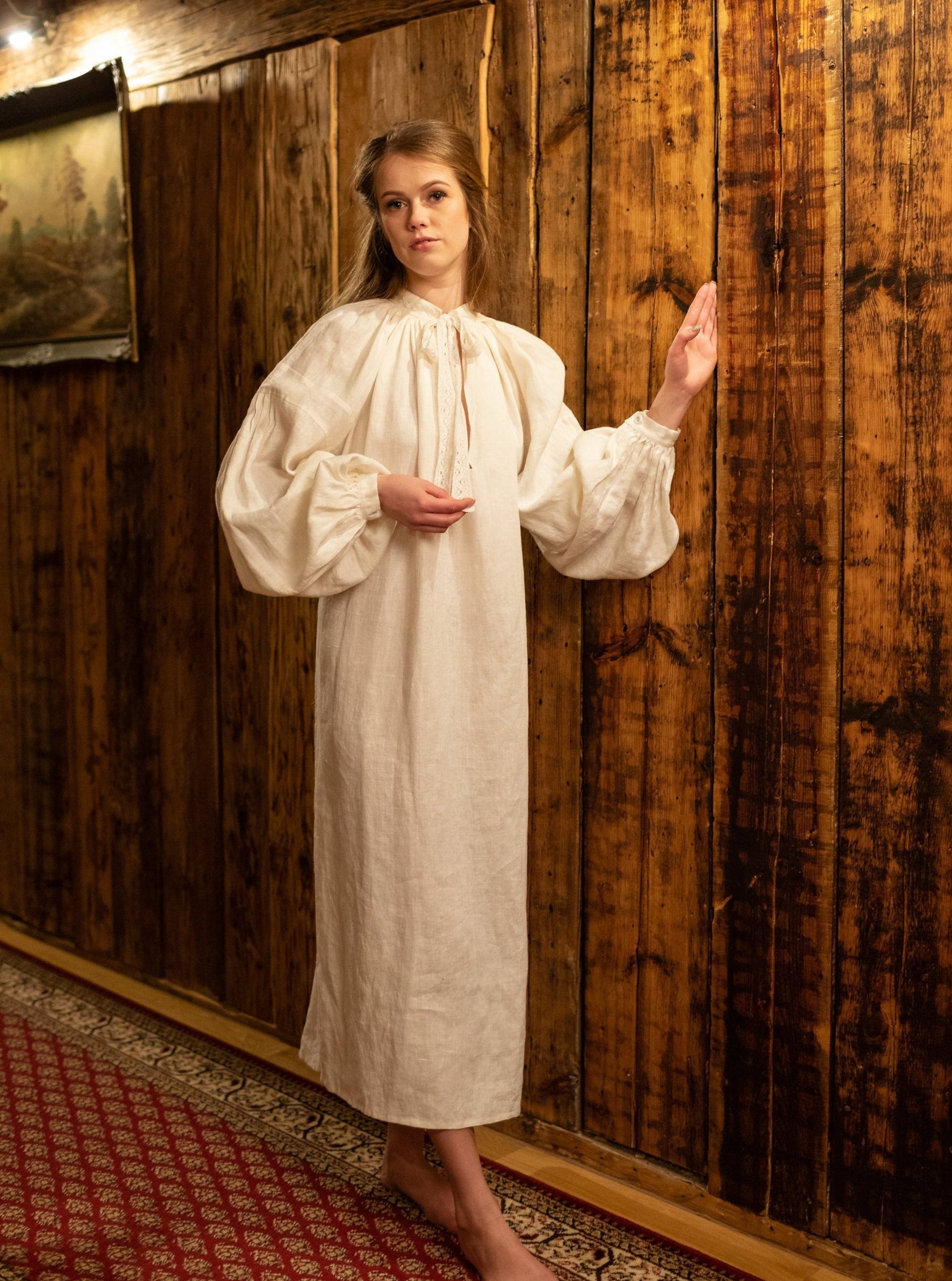 Vecpiebalga Nightgown in White Linen – Madde Vintage – Timeless Pieces ...