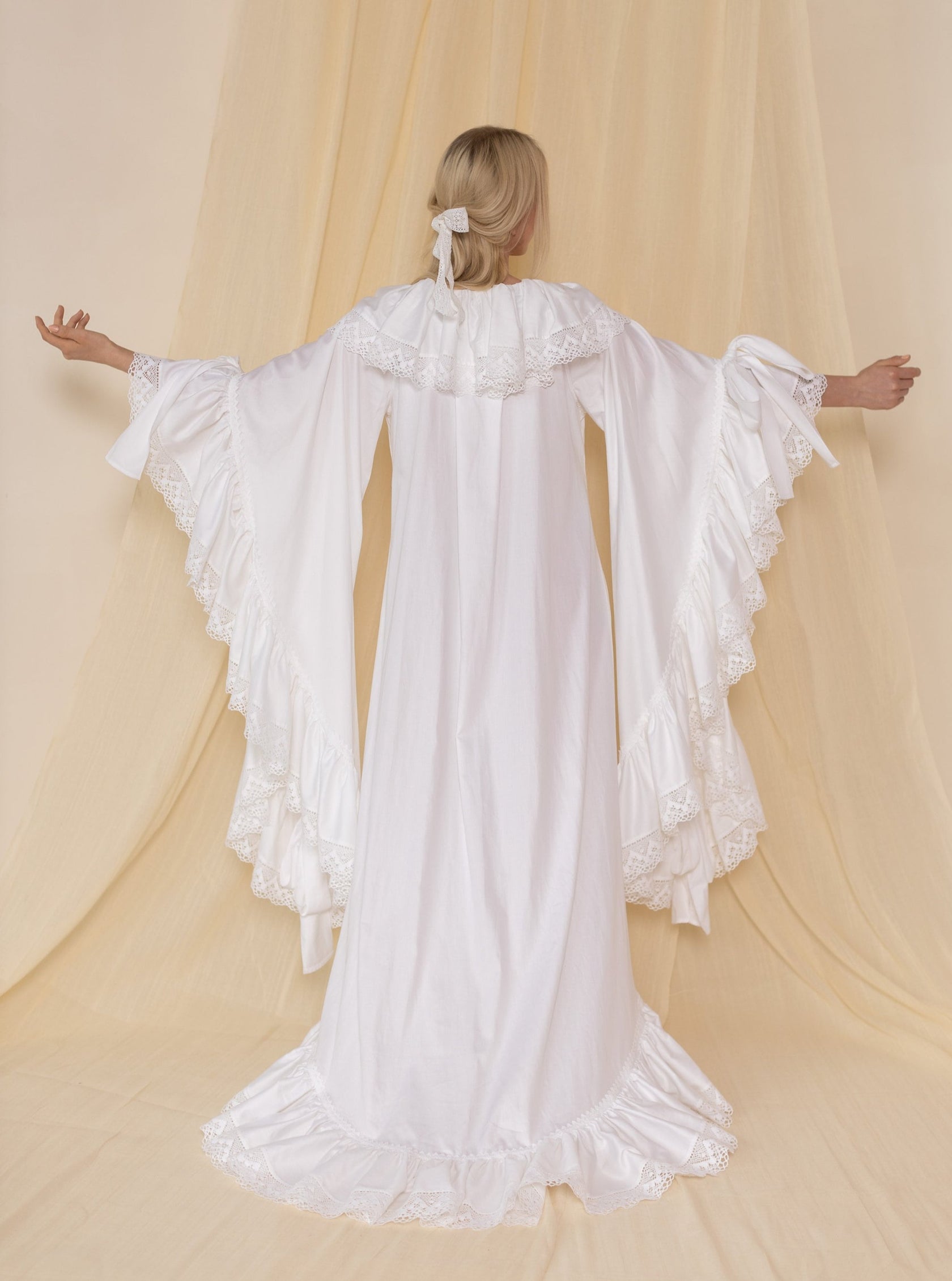 Queen Isabella - Rococo Inspired Negligee in White Cotton – Madde ...